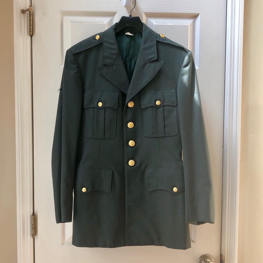 Us Army 1970s Military Dress Jacket Wool Sz 37r - Gem